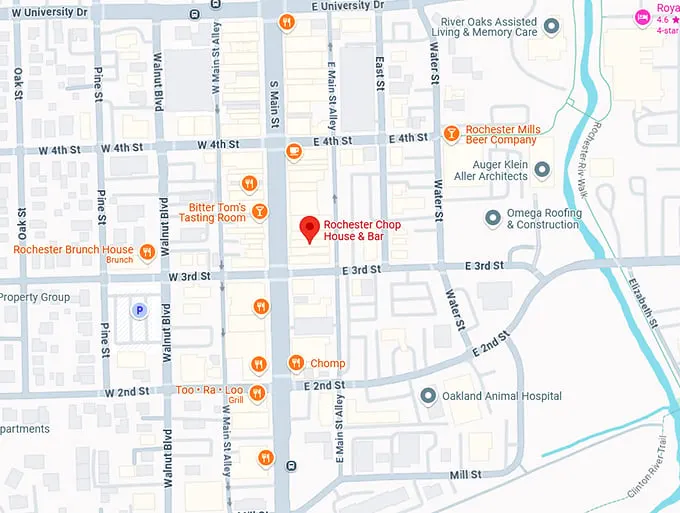 16. rochester chop house & bar map