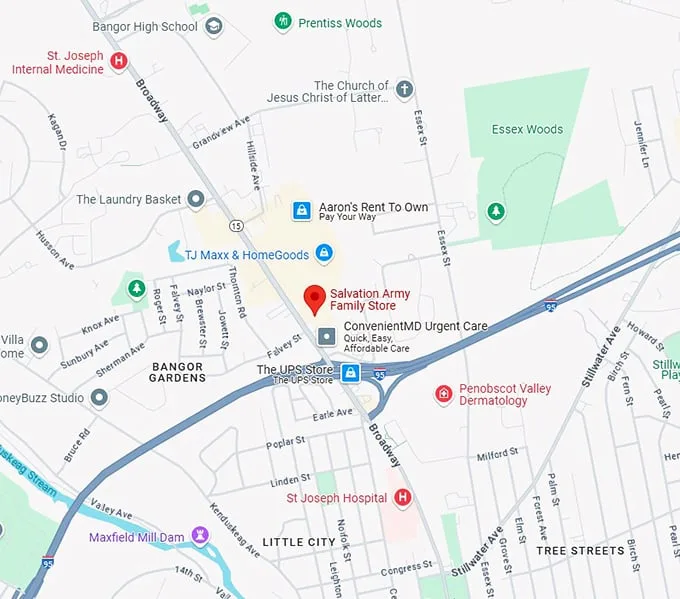 16. salvation army family store map