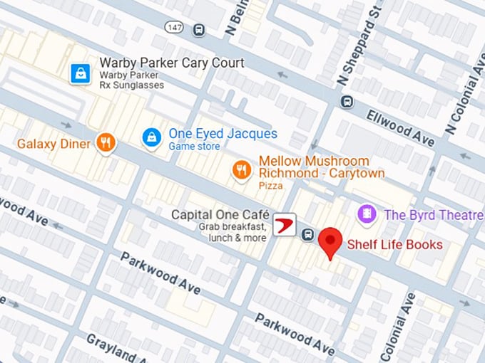 16. shelf life books map