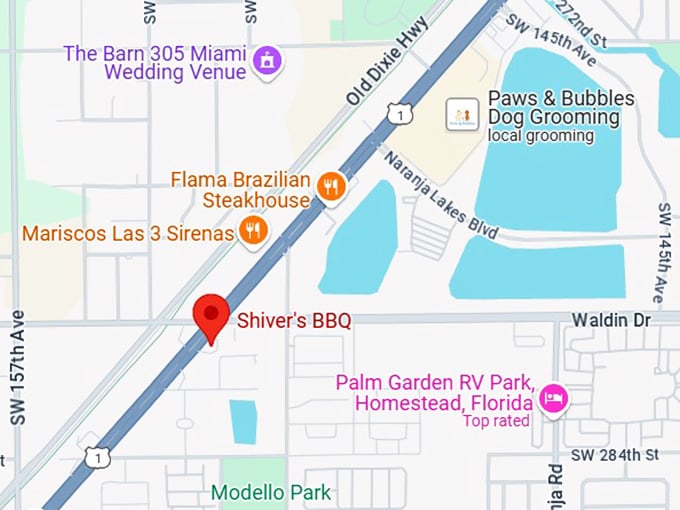 16. shiver's bbq map