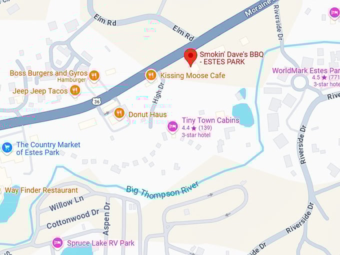 16. smokin’ dave’s bbq map
