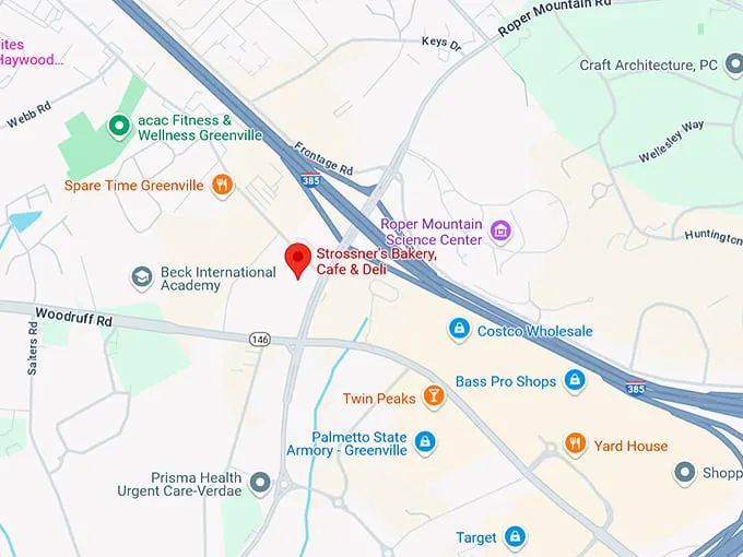16. strossner's bakery, cafe & deli map