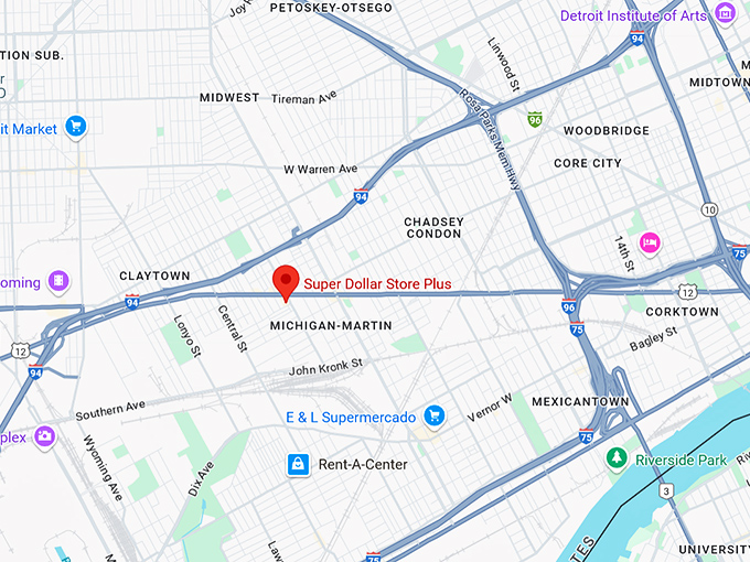 16. super dollar store plus map