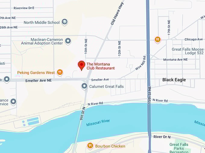 16. the montana club restaurant map