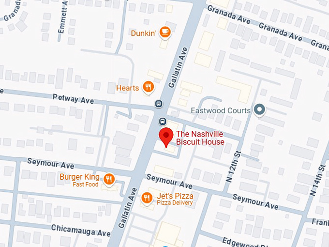 16. the nashville biscuit house map