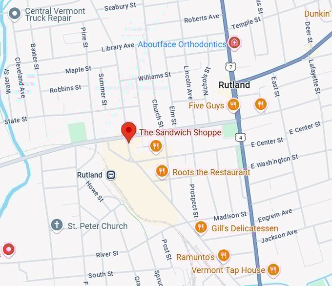 16. the sandwich shoppe map