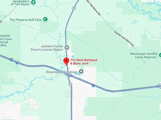 16. the shed barbeque & blues joint map