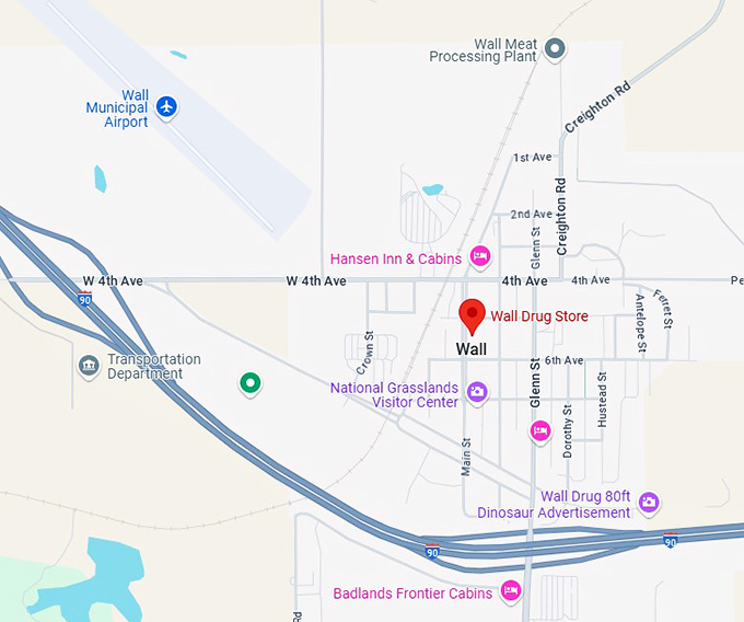 16. wall drug store map