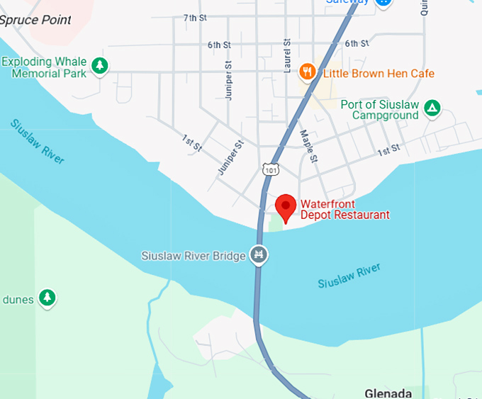 16. waterfront depot restaurant map