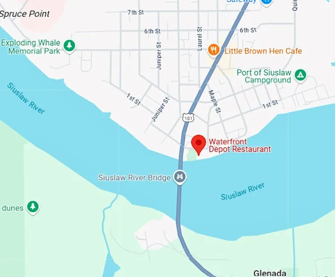 16. waterfront depot restaurant map