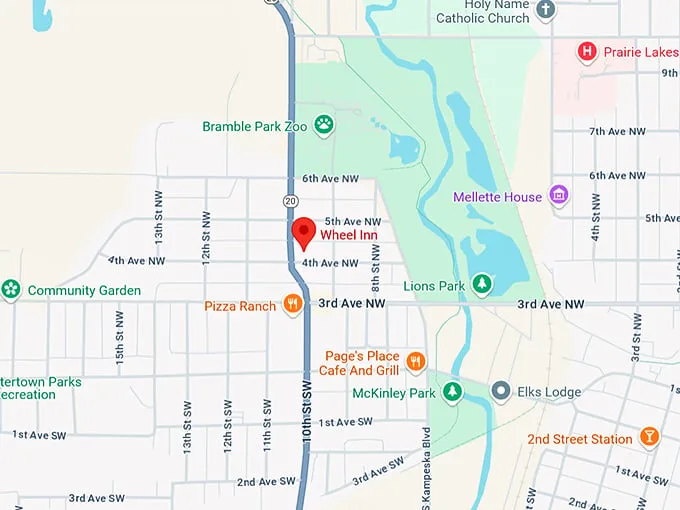 16. wheel inn map