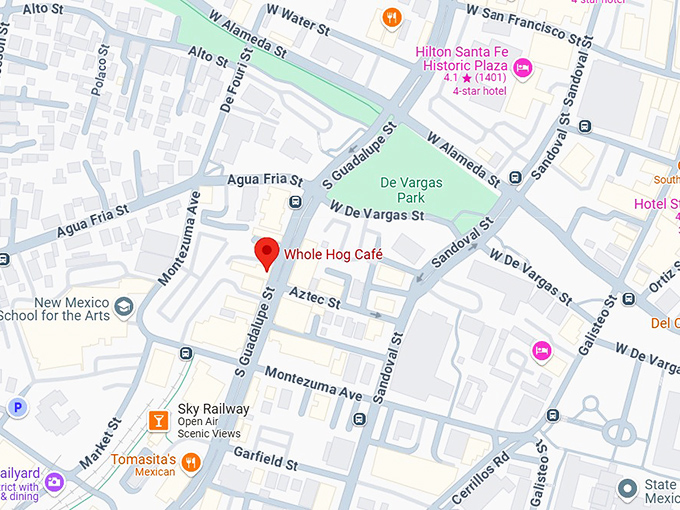16. whole hog café map