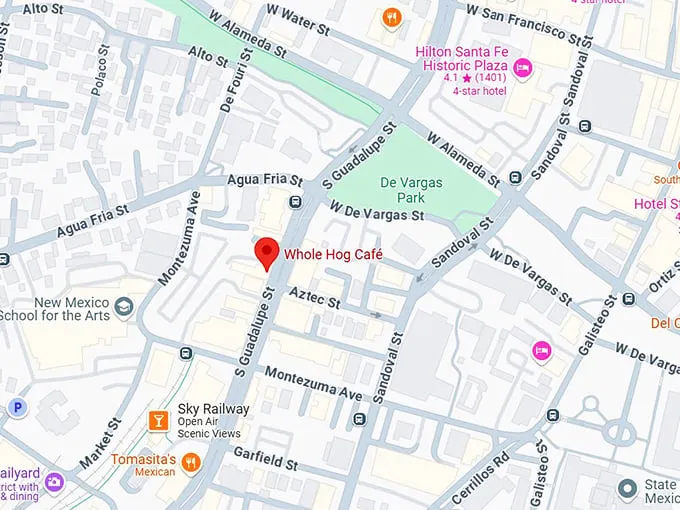 16. whole hog café map