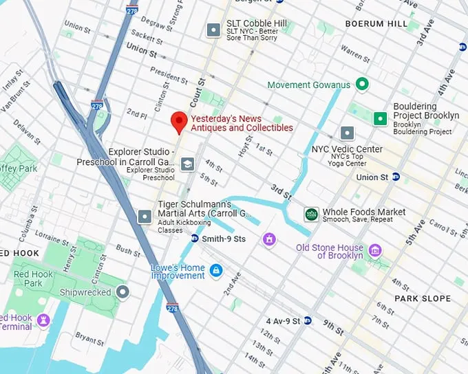 16. yesterday's news antiques and collectibles map