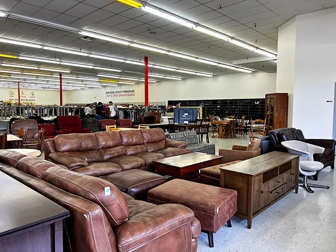 Step inside and prepare for sensory overload! This isn't just shopping; it's a full-contact sport for bargain hunters.