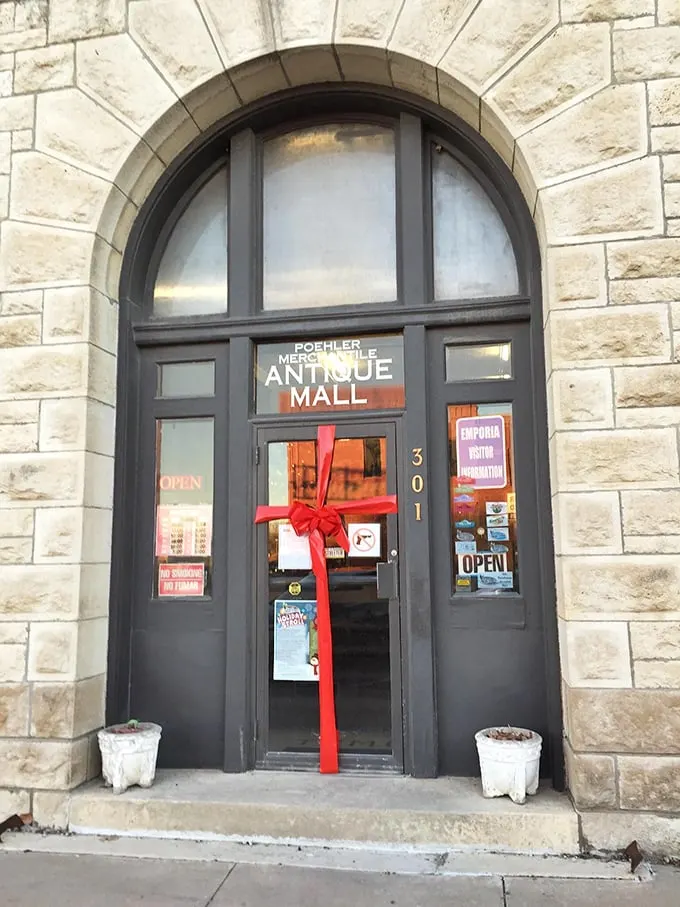Wrapped up like a present from the past, this doorway beckons you into a world where every object has a story to tell.