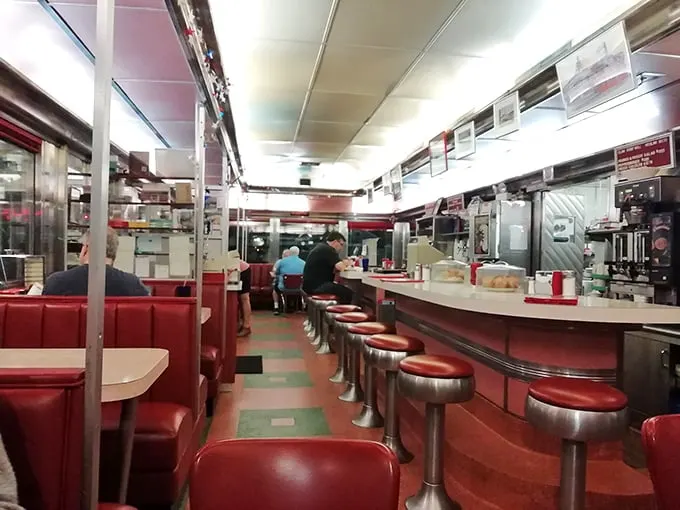 Step into a time machine! Red vinyl booths and chrome accents transport you to an era when rock 'n' roll was young and milkshakes ruled supreme.