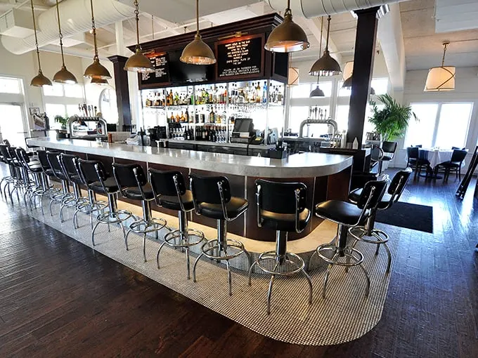 Step into nautical nirvana! This sleek bar area is where maritime dreams and cocktail artistry collide in spectacular fashion.