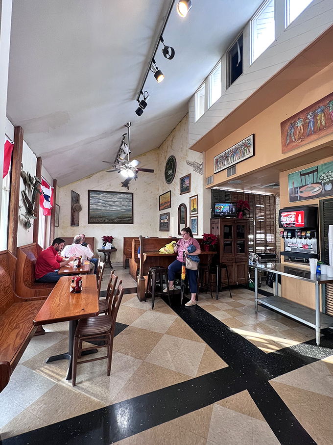 Step inside and feel the warmth – not just from the ovens, but from the cozy atmosphere that wraps around you like a comforting hug.