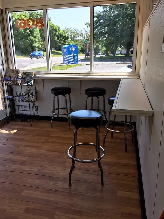 Pull up a stool and watch the world go by. This cozy nook is where barbecue dreams come true.