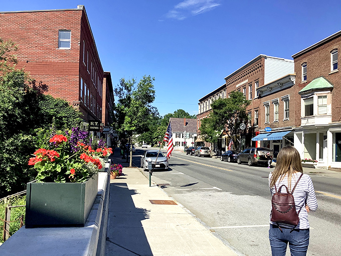Main Street magic: A stroll down this picturesque avenue is like walking through a living museum of Americana. Just watch out for time-traveling colonists!