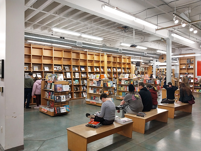 Imagine if your dream library had a love child with a cozy living room. That's Powell's interior – inviting, vast, and filled with endless possibilities.
