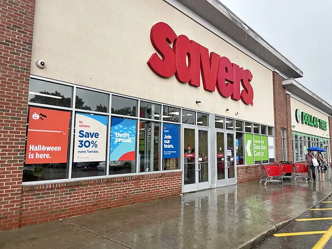 Savers (West Roxbury): "Welcome to the land of endless possibilities! This Savers is so spacious, you could practice your moonwalk between the aisles