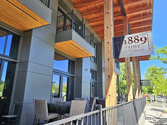 Sleek and modern on the outside, but inside it's all about timeless steak perfection.