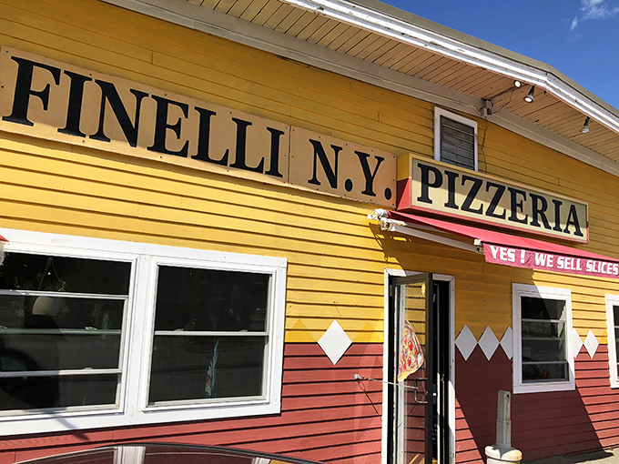 Sunshine yellow exterior, New York-style interior. Finelli's is the pizza oasis in a sea of lobster rolls, serving up slices that could make a Manhattanite homesick.