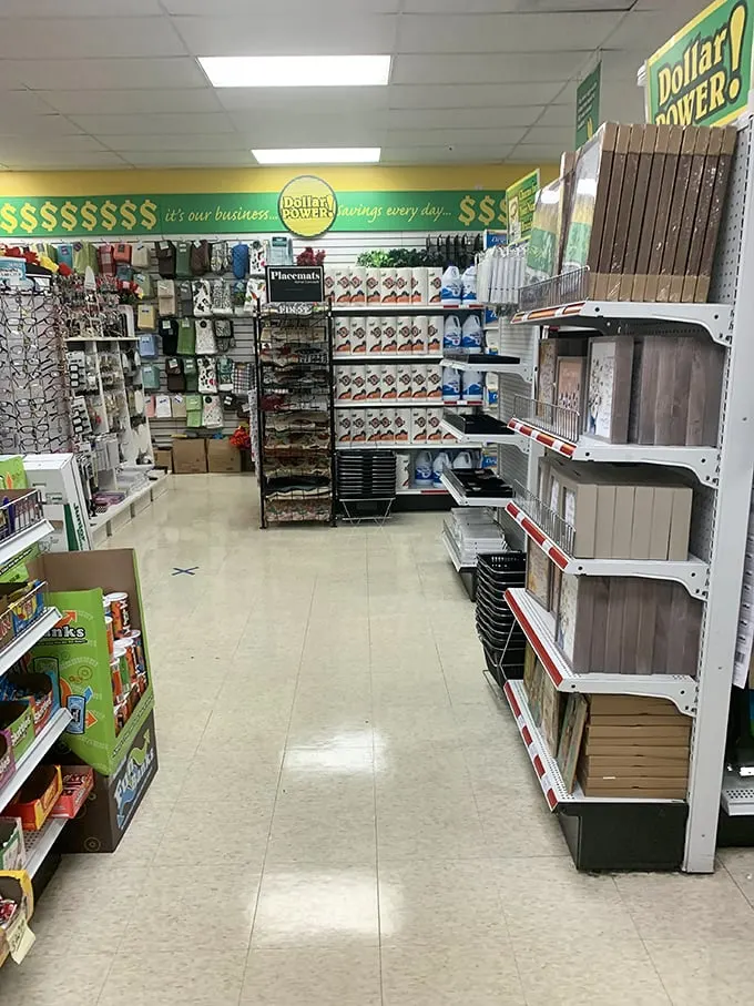 "Dollar Power" indeed! The store's mantra isn't just signage—it's a promise delivered in every meticulously stocked shelf.