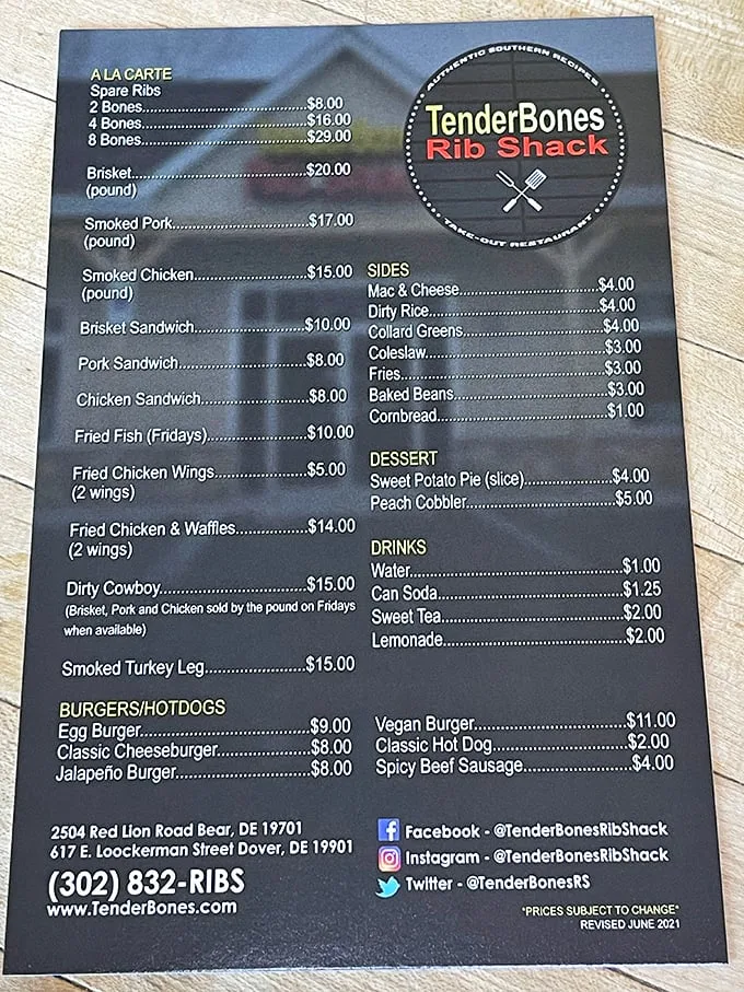 Decisions, decisions! This menu is like a treasure map for your stomach. X marks the spot where deliciousness meets affordability.