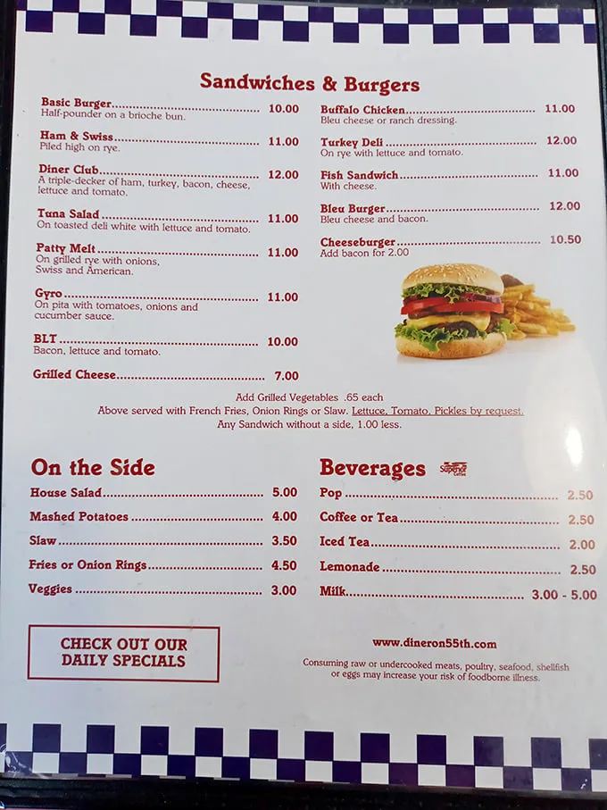 This menu isn't trying to reinvent the wheel—just perfect it with comfort classics at prices that won't require a second mortgage.