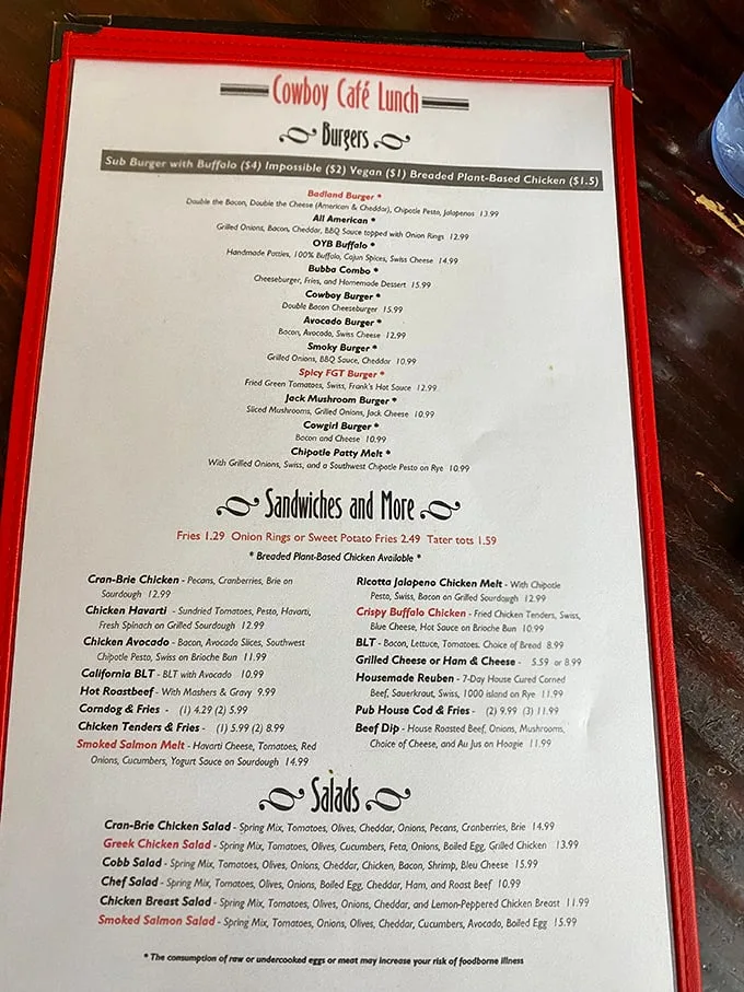 Decisions, decisions! This menu is a treasure map of culinary delights. Pro tip: Close your eyes and point – you can't go wrong here!