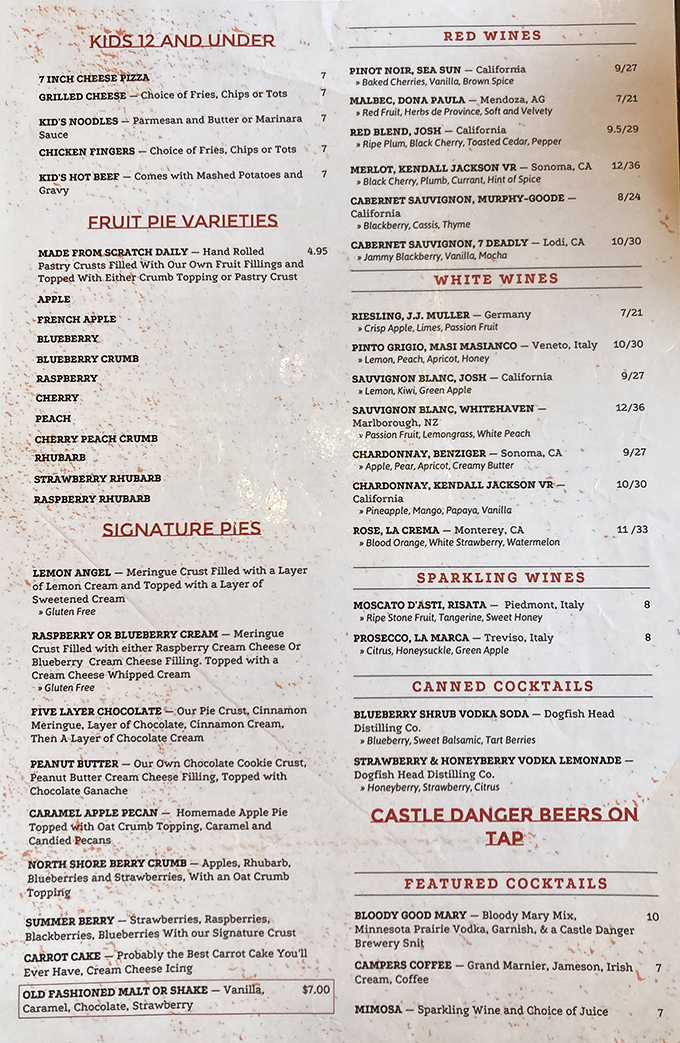 A menu that reads like a love letter to your taste buds. From fruit pies to signature cocktails, it's a culinary choose-your-own-adventure!