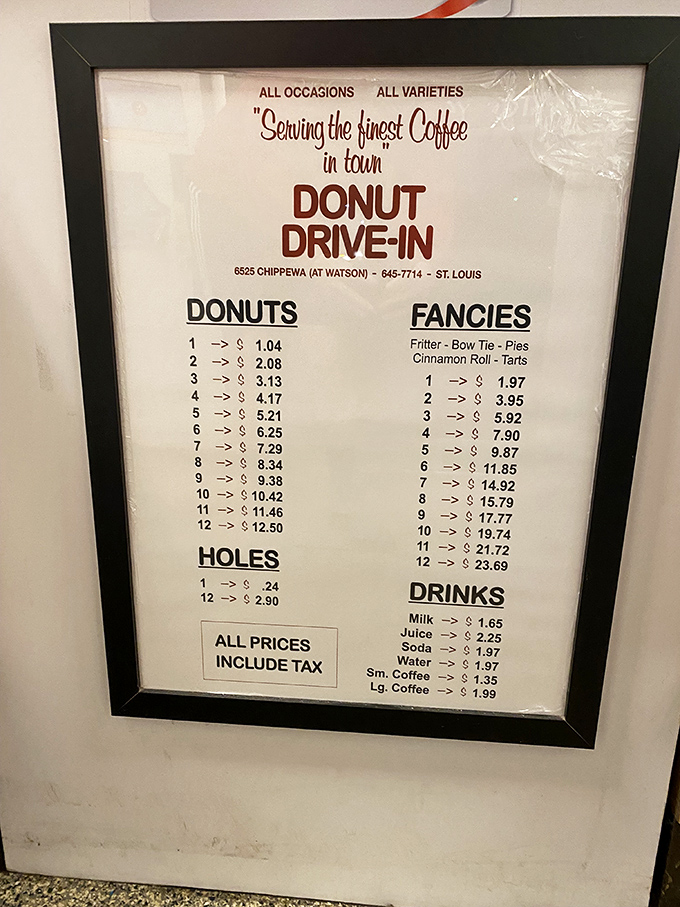 Behold, the sacred scroll of sweetness! This menu isn't just a list; it's a roadmap to delicious decisions and happy taste buds.