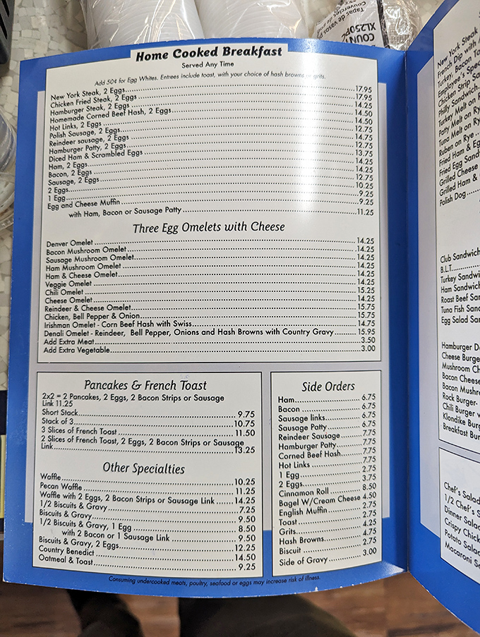 Behold, the sacred text of breakfast lovers! This menu is a choose-your-own-adventure novel where every ending is delicious.