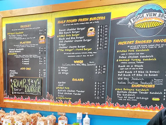 Decisions, decisions! This menu board is like a roadmap to deliciousness. Better bring your appetite – and maybe a calculator.