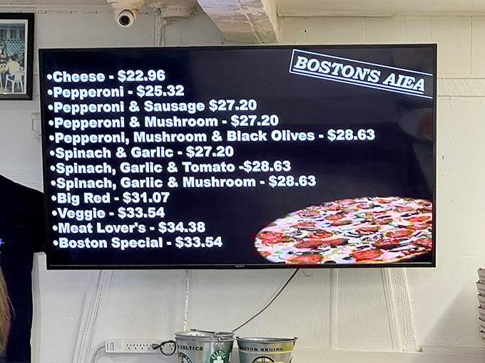 Decisions, decisions! This menu board is like a treasure map for your taste buds. X marks the spot for cheesy bliss!