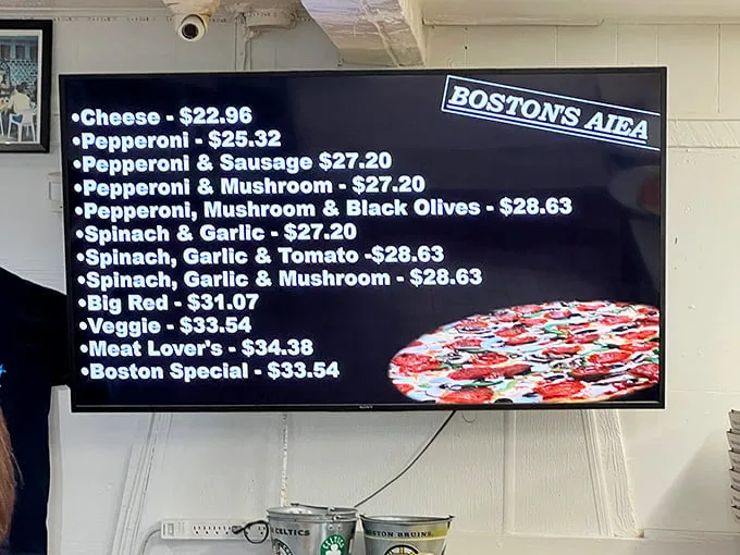 Decisions, decisions! This menu board is like a treasure map for your taste buds. X marks the spot for cheesy bliss!
