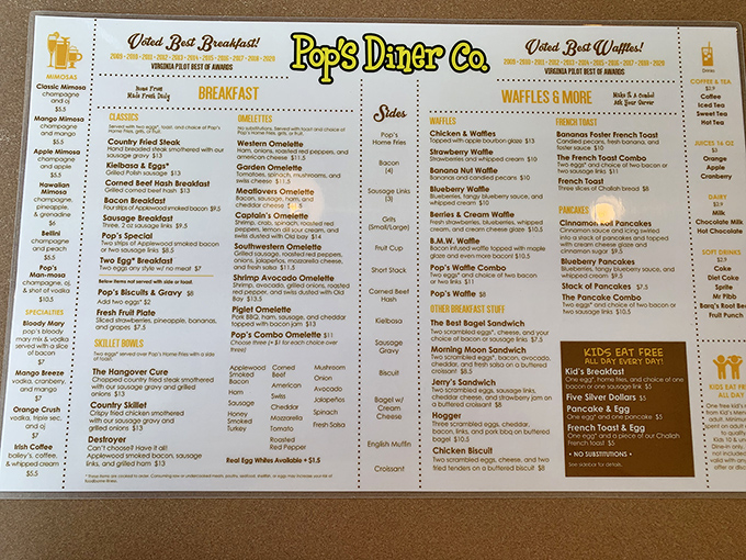 This menu isn't just a list—it's a roadmap to breakfast nirvana. The "Voted Best" claims aren't diner hyperbole; they're promises kept with every bite.