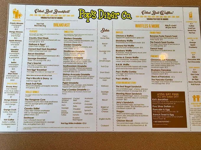 This menu isn't just a list—it's a roadmap to breakfast nirvana. The "Voted Best" claims aren't diner hyperbole; they're promises kept with every bite.