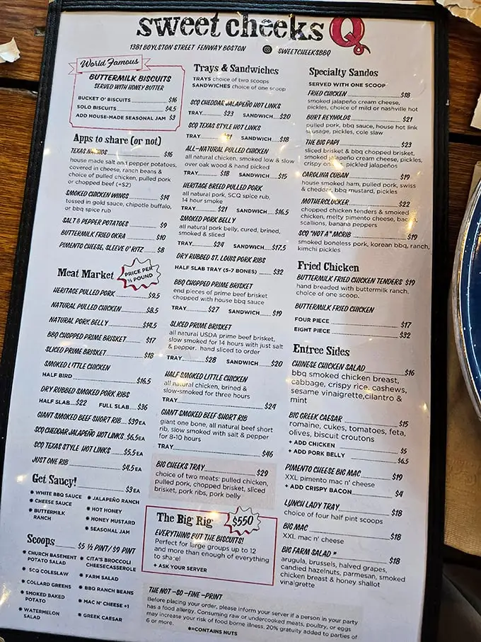 The menu reads like barbecue poetry – where "World Famous Buttermilk Biscuits" isn't false advertising but rather an understatement of biblical proportions.