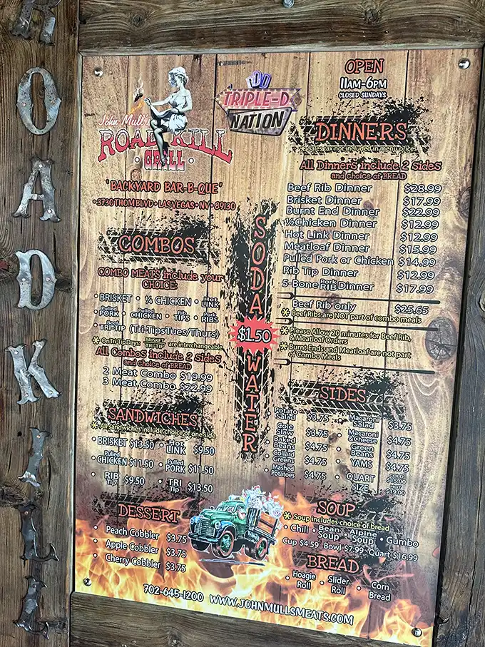 This menu board isn't just a list of options—it's a roadmap to happiness, with every price point leading to barbecue bliss.