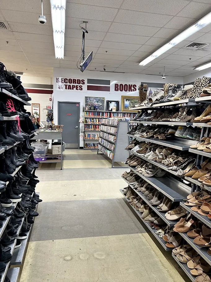 "If Imelda Marcos had a garage sale, it might look something like this. From stilettos to sneakers, there's a sole mate for everyone here!"