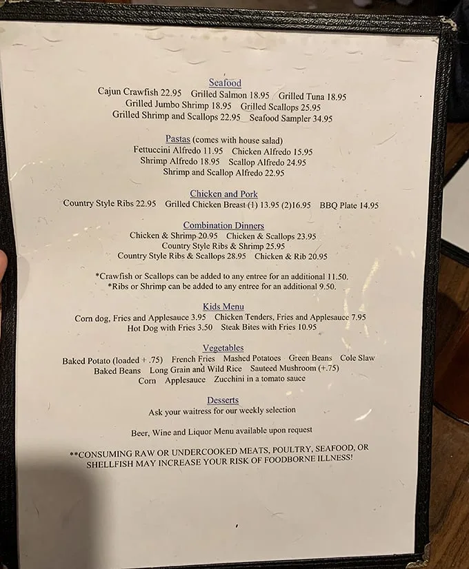 Decisions, decisions! This menu is like a treasure map for your taste buds. Pro tip: Close your eyes and point – you can't go wrong here.