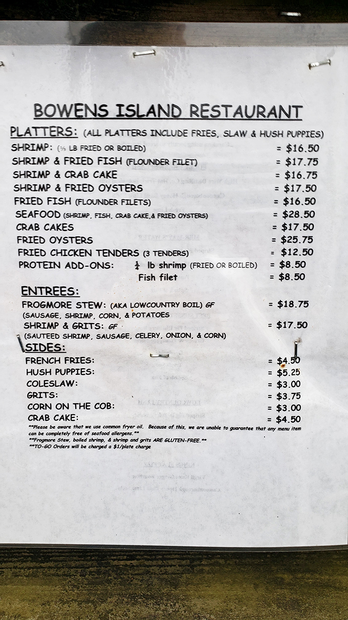 A menu that reads like a love letter to the sea. Simple, straightforward, and utterly mouthwatering.