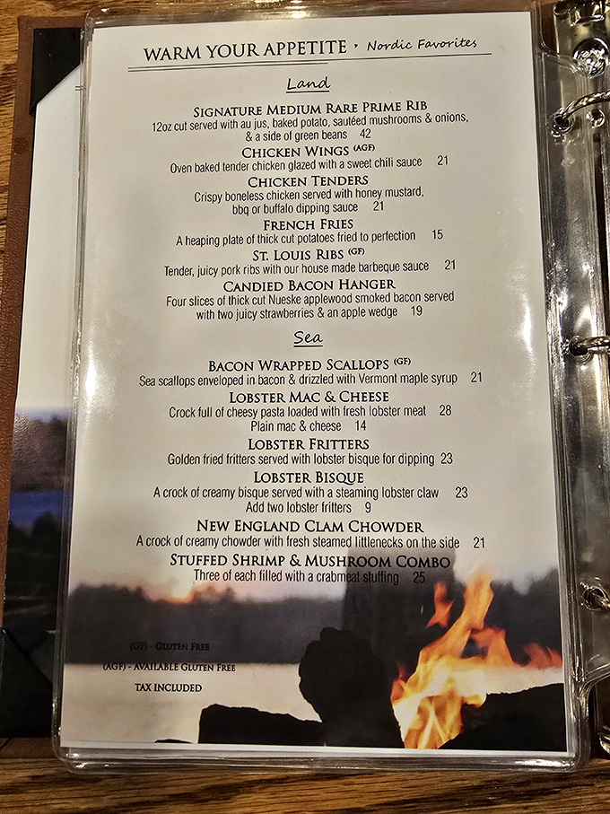 This menu isn't just a list; it's a siren song of seafood delights. Warning: May cause spontaneous mouth-watering!