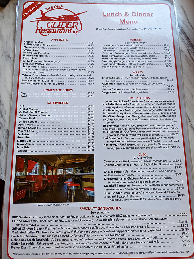 The menu: a treasure map of culinary delights. Pro tip: bring your reading glasses and an empty stomach!