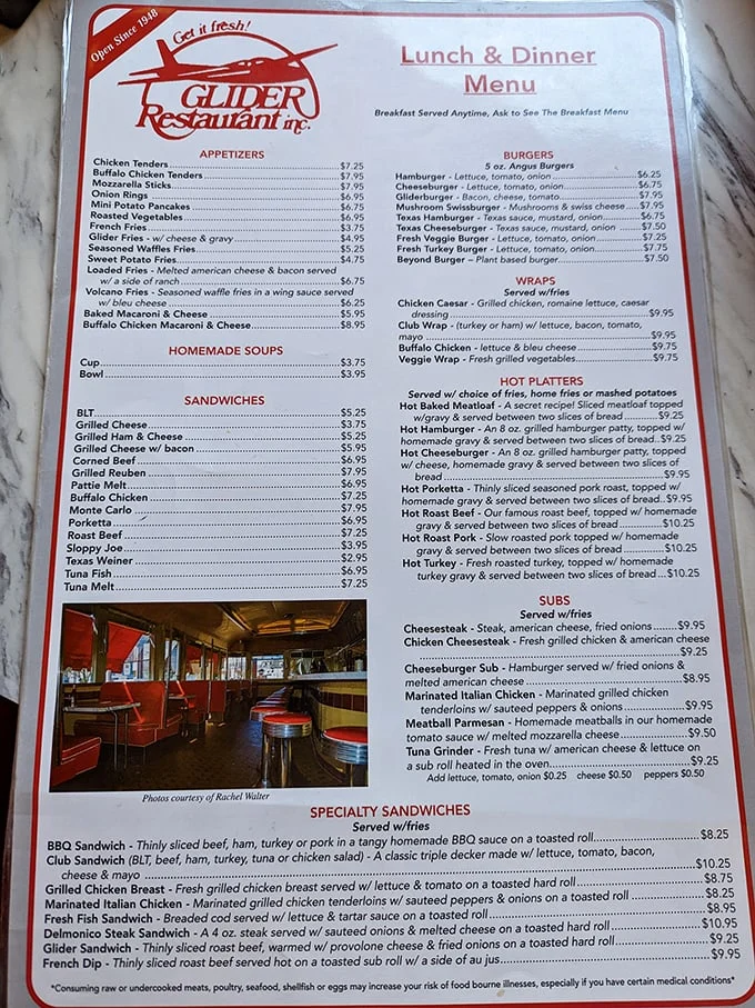 The menu: a treasure map of culinary delights. Pro tip: bring your reading glasses and an empty stomach!