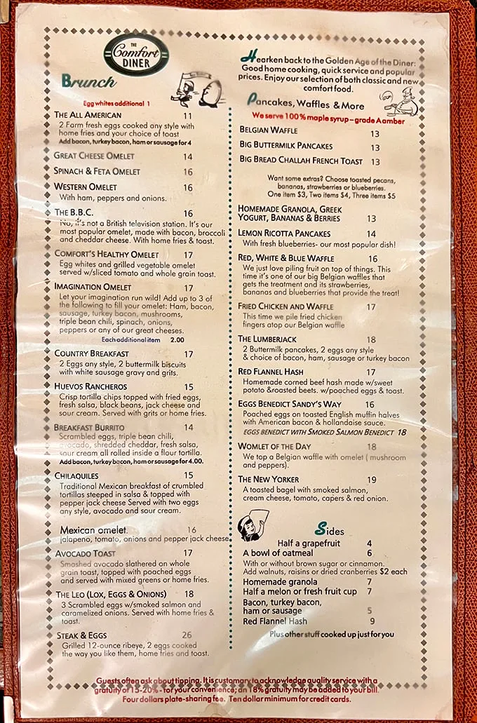 A menu that reads like a love letter to comfort food. From "The All American" to "The Lumberjack," each dish is a warm hug for your taste buds.
